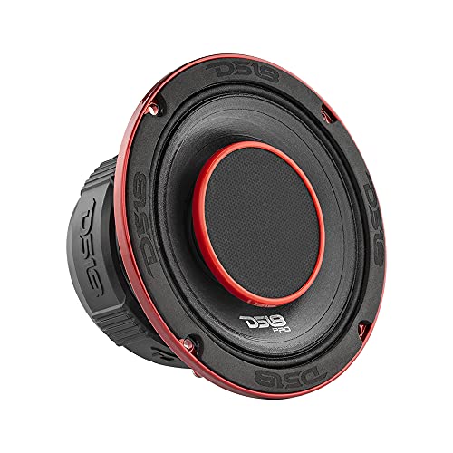 DS18 PRO-HY6.4B 6.5" Hybrid Mid-Range Car Audio Loudspeaker with 1" VC Built-in Compression Driver Horn and Water Resistant Cone 450W Max 225W RMS 4 Ohms (1 Speaker)