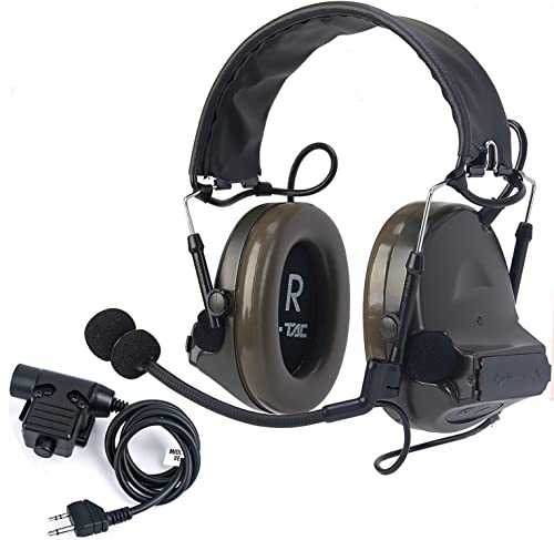 【Z-TAC Official Store】 ZTactical Comta II TacticalHeadset（Z041-FG）+ U94 zPTT Kenwoo Push-to-Talk（Z113KEN） Noise Reduction Headphones WalkieTalkie Dual zPTT for Military Radio