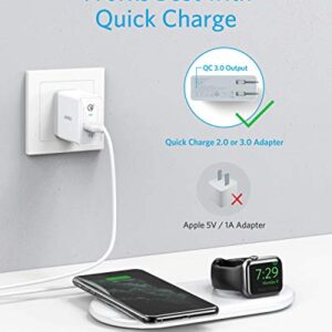 Anker Wireless Charging Station, 2 in 1 PowerWave+ Pad with Holder for Apple Watch 5/4/3/2, Wireless Charger for iPhone 13, 12, 12 Pro Max, 11, AirPods (Watch Charging Cable & AC Adapter Not Included)