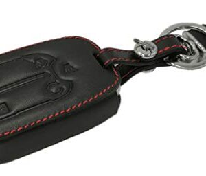 KAWIHEN Leather Key Fob Case Cover Compatible with for 2017 2018 2019 2020 Chevrolet Chevy Silverado Suburban Tahoe GMC Acadia Sierra Terrain Yukon HYQ1AA 1551A-AA 13508275A 13584502(5 Buttons)