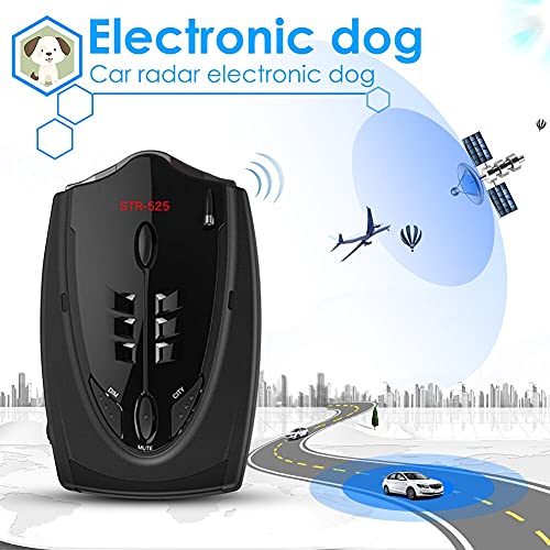 DAVITU Remote Controls - STR-525 Radar Detector English Russian Thai Voice Auto Vehicle Speed Alert Warning X K CT La Anti Radar Car Detector - (Color: Black)