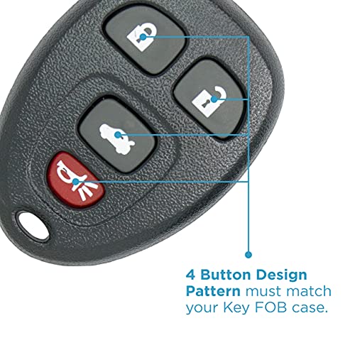 Keyless2Go Replacement for New Shell Case and 4 Button Pad for Remote Key Fob with FCC OUC60270 - Shell ONLY