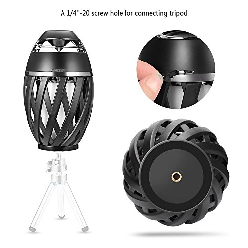 Vistatech Led Flame Speaker Bluetooth Speaker,Dancing Flames Outdoor Indoor Portable Bluetooth Speaker &Torch Atmosphere Light USB