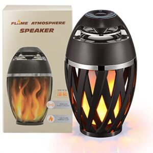 Vistatech Led Flame Speaker Bluetooth Speaker,Dancing Flames Outdoor Indoor Portable Bluetooth Speaker &Torch Atmosphere Light USB