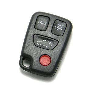 Replacement Case Compatible With Volvo 4-Button Key Fob Remote (FCC ID: HYQ1512J, P/N: 9166200)