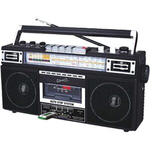 supersonic portable am/fm radio, black