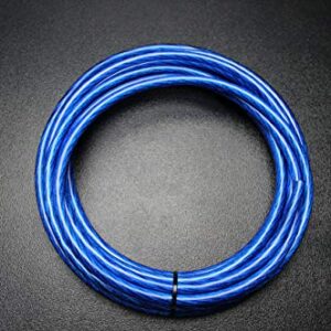 4 Gauge Wire 5 FT Blue 5FT Black Shiny Stranded Power Ground Cable AMP AWG