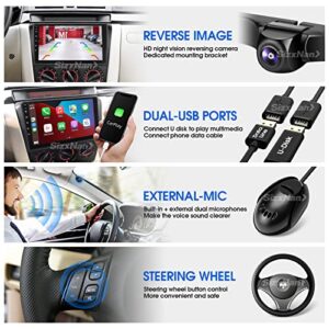 SizxNanv for Mazda 3 Android 10 Touch Screen Compatible with Carplay Android Auto,Car Radio Stereo Bluetooth Navigation Media Player GPS WiFi FM Rear Camera for Mazda 3 2004 2005 2006 2007 2008 2009