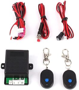 universal 12v car alarm immobilizer anti theft system + 2 remote controller