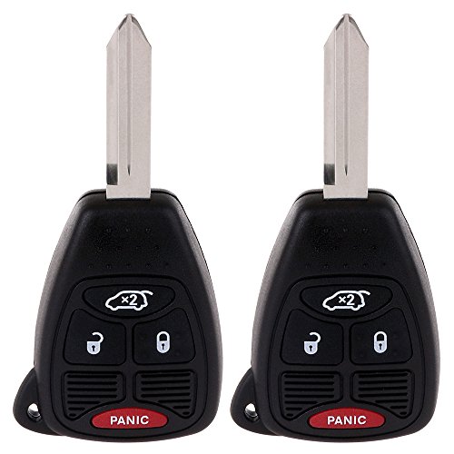 SCITOO Compatible fit for 2PCS Uncut Keyless Entry Remote Key Fob 4 Button Replacement for Jeep/for Dodge/for Chrysler Series OHT692713AA