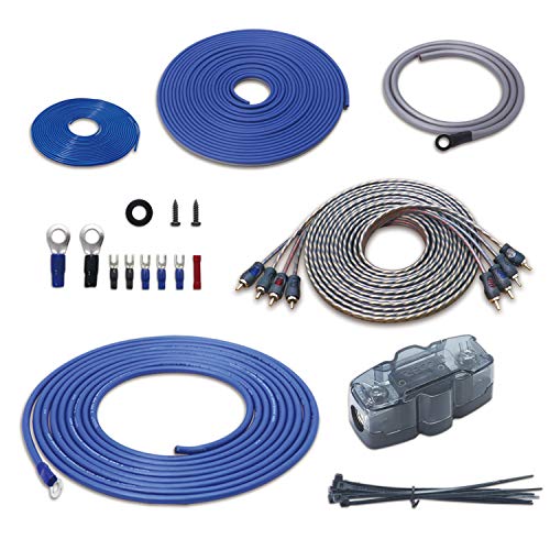 RECOIL RCK44 True 4 Gauge Complete 4-Channel CCA Amplifier Wiring Kits with OFC RCA Cable