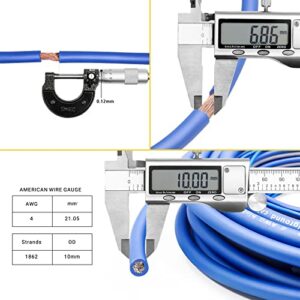 RECOIL RCK44 True 4 Gauge Complete 4-Channel CCA Amplifier Wiring Kits with OFC RCA Cable