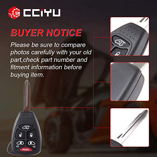 cciyu X 1 Flip Key Fob with Key Blade 6 buttons Replacement for 04 05 06 07 for Chrysler Town andamp Country for Dodge for Caravan for Caravan Series with FCC M3N5WY72XX