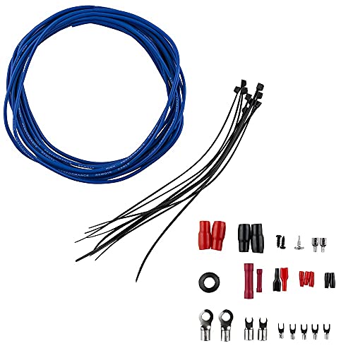 DS18 AK4 Complete 4 Gauge CCA Amplifier Installation Wiring Kit - Ampkit Helps Make Connections, Brings Power to Your Radio, Subwoofers, Speakers with Super Flex Wire - 1200W for 1 Amplifier