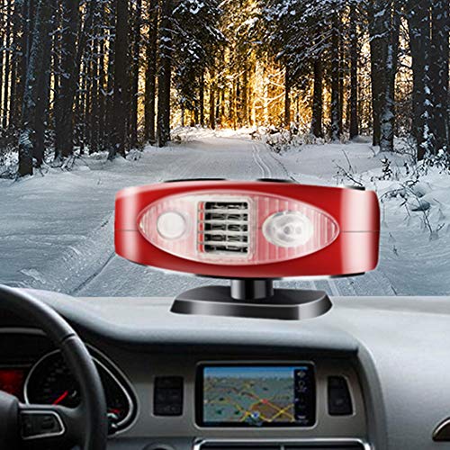 Portable Car Heater, Brynnl 12V/150W Auto Car Heater That Plugs Into Cigarette Lighter, Fast Heating 2 in 1 Electric Car Defroster Defogger/Cooling Fan 360-degree Rotation with Lighting Function