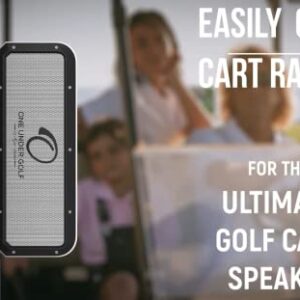 One Under GX40 Magnetic Wireless Speaker | Built in Magnet Locks onto cart Rail | Massive 40W Sound | IPX7 Waterproof,Shockproof,18 Hr Battery,100ft Range,Fast Type-C Charger-Gray