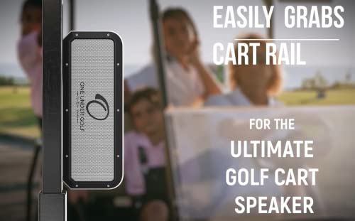 One Under GX40 Magnetic Wireless Speaker | Built in Magnet Locks onto cart Rail | Massive 40W Sound | IPX7 Waterproof,Shockproof,18 Hr Battery,100ft Range,Fast Type-C Charger-Gray