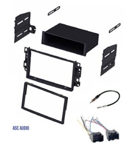 asc car stereo dash kit, wire harness, antenna adapter to install radio for some pontiac g3 (2007-2009 sedan only) – for chevrolet aveo (2007 2008 sedan only)- for chevrolet aveo (2009 2010 2011 all)