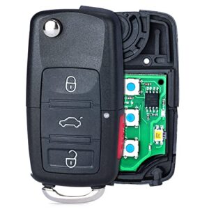 aichiyu flip remote key fob hlo 1k0 959 753 p for volkswagen cc eos golf jetta gti rabbit r32 tiguan 2006 2007 2008 2009 2010 2011 4 buttons 315mhz id48 chip fcc id: nbg92596263