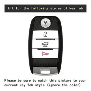 TANGSEN Smart Key Fob Personalized Case Protective Cover Compatible with KIA Optima Rio Sorento SPORTAGE 4 Button Keyless Entry Remote 3D Twill Weave Carbon Fiber ABS Plastic Emboss