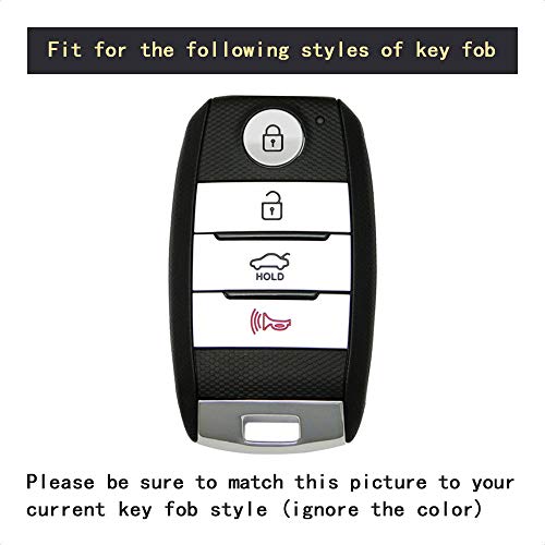 TANGSEN Smart Key Fob Personalized Case Protective Cover Compatible with KIA Optima Rio Sorento SPORTAGE 4 Button Keyless Entry Remote 3D Twill Weave Carbon Fiber ABS Plastic Emboss