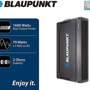 BLAUPUNKT 1600W 4-Channel, Full-Range Amplifier AMP1604, Black