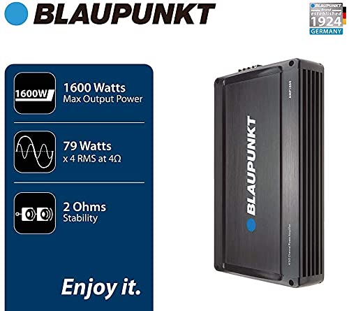 BLAUPUNKT 1600W 4-Channel, Full-Range Amplifier AMP1604, Black