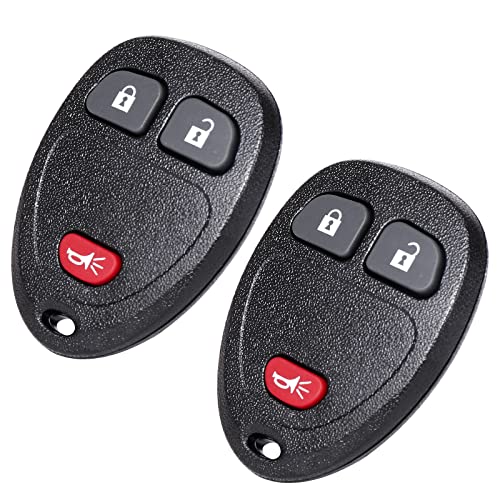 Key Fob Replacement Fits for 2007-2016 Chevy Silverado Suburban Tahoe Avalanche Equinox Express Traverse GMC Sierra Yukon Acadia Savana Cadillac Escalade Buick Enclave Saturn Vue Outlook, 3 Btn Set 2