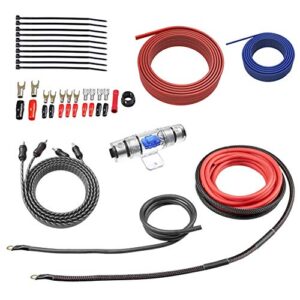 rockrix true 8 gauge complete amp wring kit amplifier installation wiring kit for car audio system