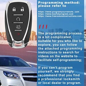 Keyless Entry Remote Car Key Fob for Chevy Malibu 2016-2021, Chevy Cruze 2016-2019, Chevy Camaro 2016-2021, 433MHz ID46 Chip 5 Button, HYQ4EA 13529662