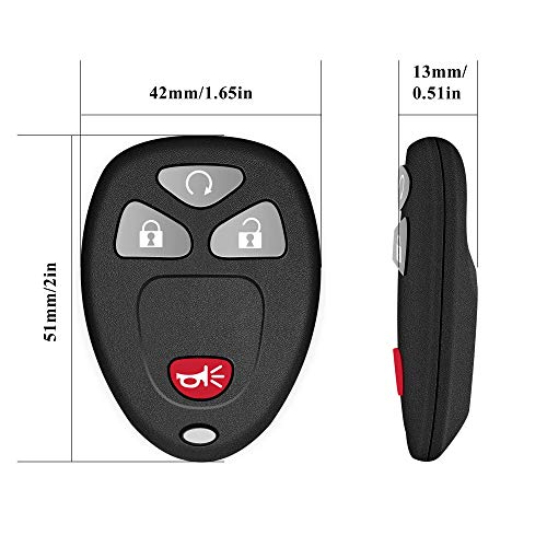 VOFONO Fits for Car Key Fob keyless Entry Remote Control Replacement Chevy Tahoe 2007-2014/ Silverado 1500 2500 2500 2007-2013 GMC Acadia 2007-2016 (OUC60270 OUC60221) 2PC