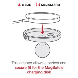 RAM Mounts Drill-Down Mount for Apple MagSafe RAM-B-102-AP-MAGU with Medium Arm