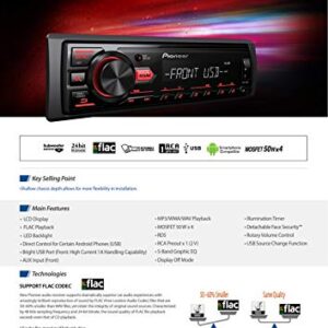 Pioneer MVH-85UB Digital Media Car Stereo Receiver , USB , Auxiliary , MP3 Playback , Mixtrax , Media App Control , Siri Eyes Free Compatible