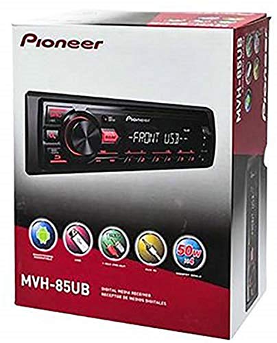 Pioneer MVH-85UB Digital Media Car Stereo Receiver , USB , Auxiliary , MP3 Playback , Mixtrax , Media App Control , Siri Eyes Free Compatible