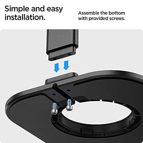 Spigen S380 (MagFit) Designed for Airpods Max Stand/MagSafe Charger [Charger Not Included] - Premium Aluminum Dual Headphone Stand Compatible with iPhone 14/13/12 Models - Space Gray