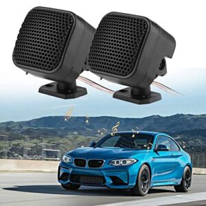 Qiilu Car Speaker, 1 Pair 12V Car Audio Tweeter 500W Square Tweeters for Car Audio