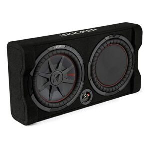 kicker trtp 12-inch (30cm) thin down firing subwoofer and passive radiator enclosure, 2-ohm, rohs compliant