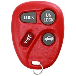 KeylessOption Keyless Entry Remote Key Fob Replacement for 10443537 -Red