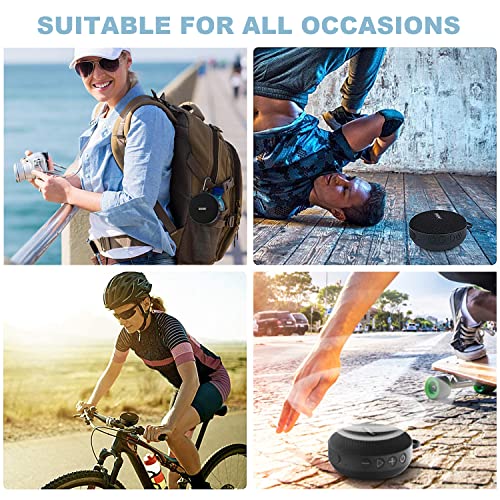 Upgraded Compact Portable Bluetooth 5.0 Wireless Bike Stereo Speaker, IP67 Waterproof & Dustproof Outdoor and 10h Play Time, Advanced Class D Amplifier & Built-in Weighty Bass