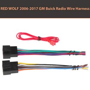 RED WOLF Car Aftermarket Radio Stereo Wiring Harness Adapter Connector for Select 2006-2013 Chevy GMC Express Savana Buick w/Antenna Adapter Connector Plug to Pioneer JVC Alpine