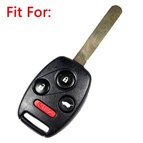 Keyless4U Protective Key Fob Case Cover Remote Skin for Honda Accord Civic CR-V Pilot 3+1 Buttons Key (Black)