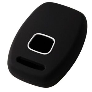 Keyless4U Protective Key Fob Case Cover Remote Skin for Honda Accord Civic CR-V Pilot 3+1 Buttons Key (Black)