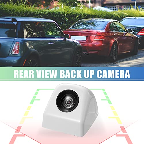 X AUTOHAUX Car 12V Rear View Back Up Camera Rear Park Assist Reverse Camera 170 Degree Wide View Angle Rear View Camera White