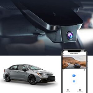 fitcamx 4k dash cam suitable for toyota corolla le l xle xse se 2020 2021 2022 hybrid & hatchback 2019-2022 (e210/gen12), oem look, 2160p uhd video wifi, g-sensor loop recording, plug&play, 64gb card