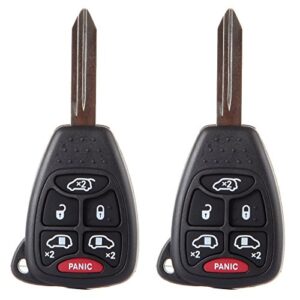 eccpp uncut 315mhz for chrysler keyless entry remote for dodge key fob 04 05 06 07 replacement for chrysler town & country/for dodge grand caravan/for dodge caravan key fob m3n5wy72xx (pack of 2)