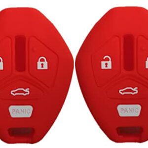 Smart Key Fob Cover Case Protector Keyless Remote Holder for Mitsubishi Eclipse Endeavor Galant Lancer Outlander 3 Buttons Red