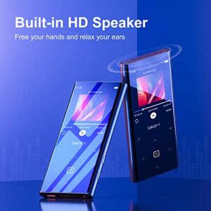 32GB Mp3 Player with Bluetooth 5.0, SWOFY Portable Digital Lossless HiFi Audio Music Player with HD Speaker, 2.4 in Curved Screen, FM Radio, Voice Recording, Ideal for Sports, Supports up to 128GB