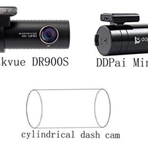 Dash Cam Mirror Mount - Fits Cylindrical BlackVue DR900S/750S/650S Series/DDPAI Car Rearview Mirror Mount Kit