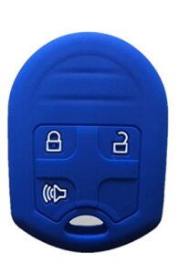 rpkey silicone keyless entry remote control key fob cover case protector replacement fit for ford e-150 e-250 e-350 super duty f-150 f-250 f-350 explorer edge flex fusion cwtwb1u793 164-r8070