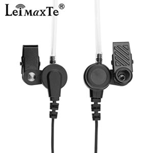 LEIMAXTE CLS1110 Earpiece,Compatible with Motorola RDM2070D CLS1110 CLS1410 CP185 CP200 CP200D RDU4100 2 Way Radio with Mic PTT Walkie Talkie Security Acoustic Tube Surveillance Headset